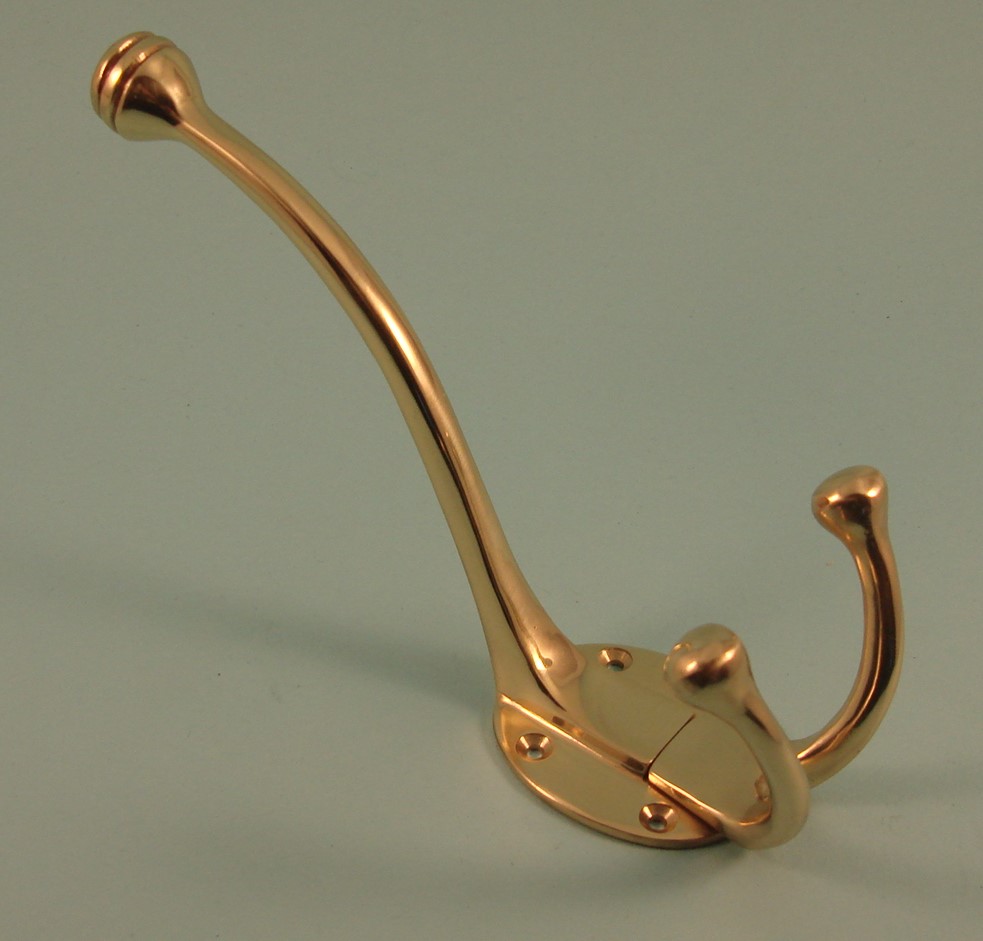 PDF1040 170mm Period Hat & Coat Hook with Double Hook – Traditional Hardware Direct